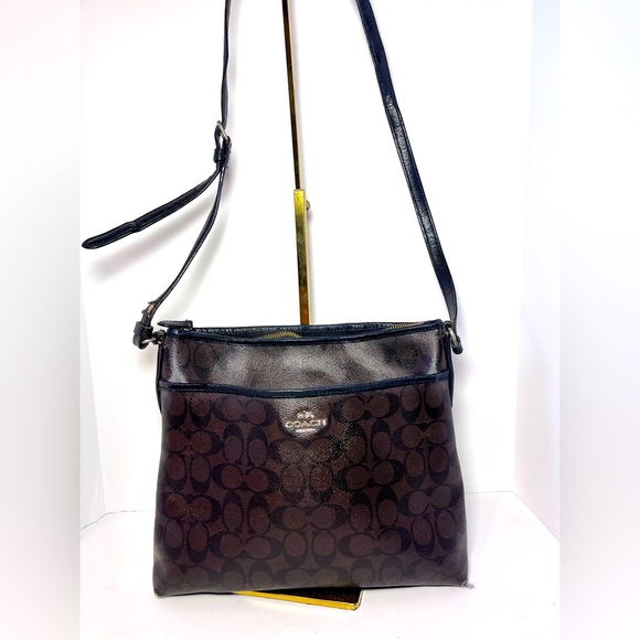 Coach | Bags | Coach F34938 Signature Coated Canvas Crossbody Bag ...